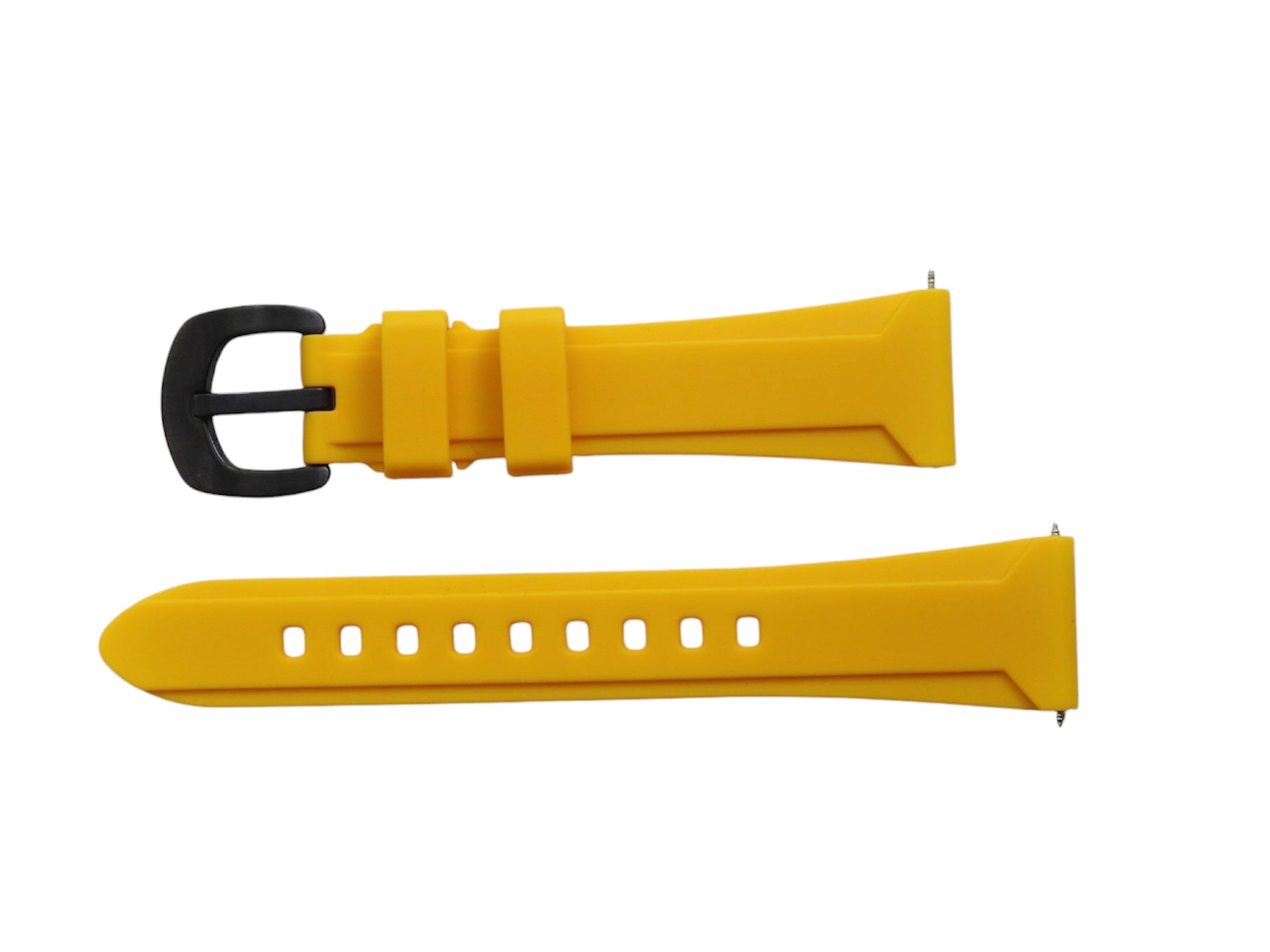 Rubber Pin Buckle Strap 22mm Lug Width | Yellow – BAUSELE